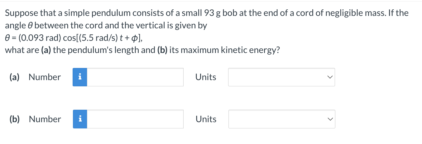 Solved Suppose that a simple pendulum consists of a small | Chegg.com