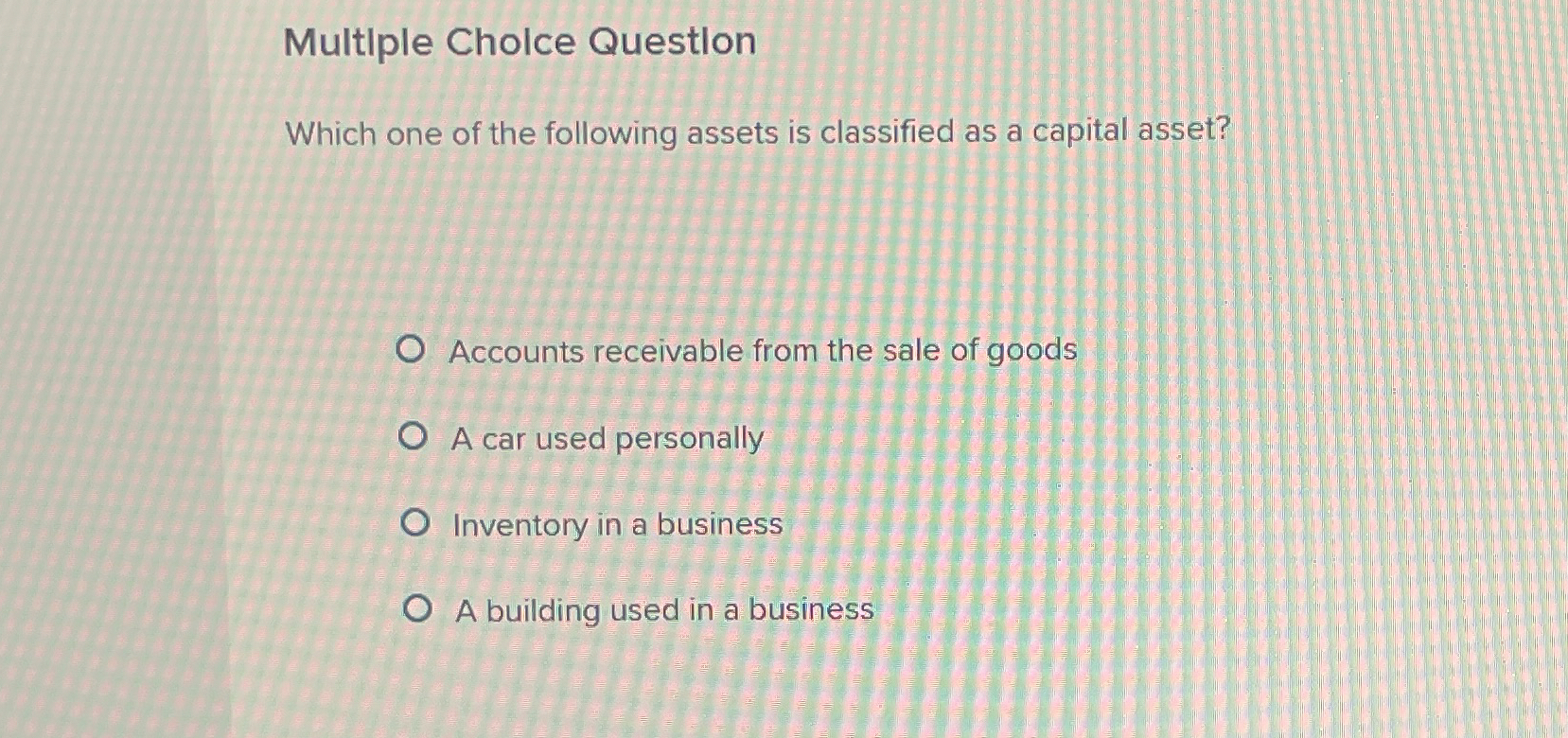 Solved Multiple Cholce QuestlonWhich one of the following | Chegg.com