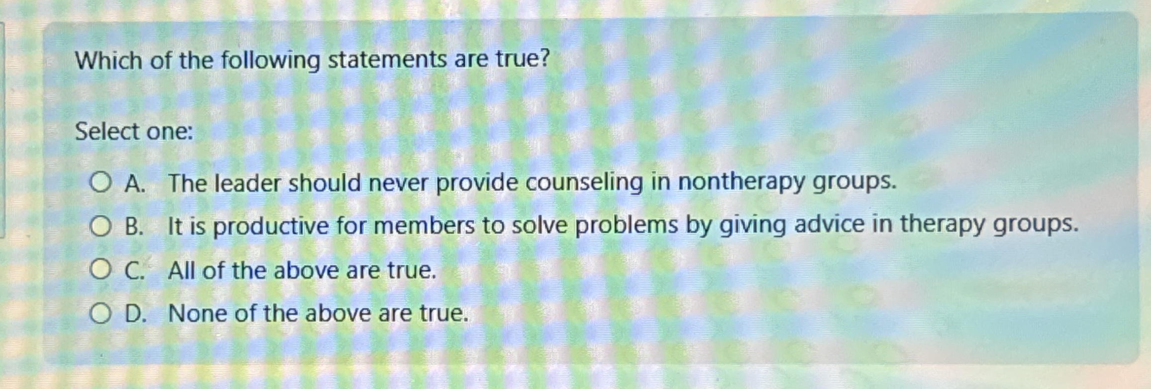 Solved Which of the following statements are true?Select | Chegg.com