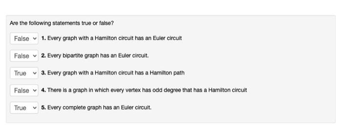 Solved Are the following statements true or false? 1. Every | Chegg.com