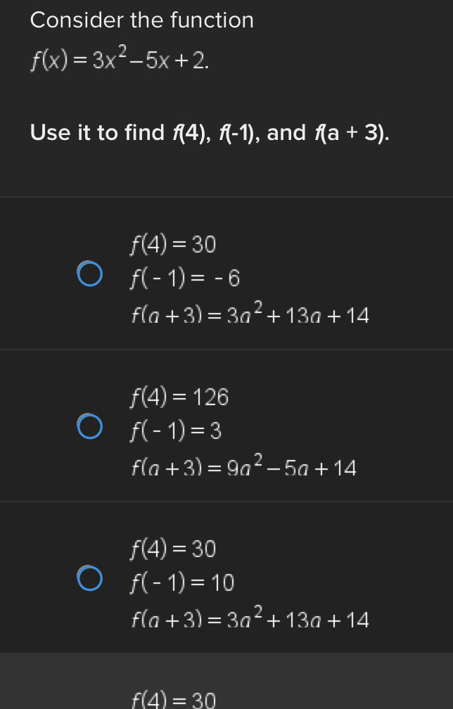 Solved Consider the functionf(x)=3x2-5x+2. ﻿Use it to find | Chegg.com