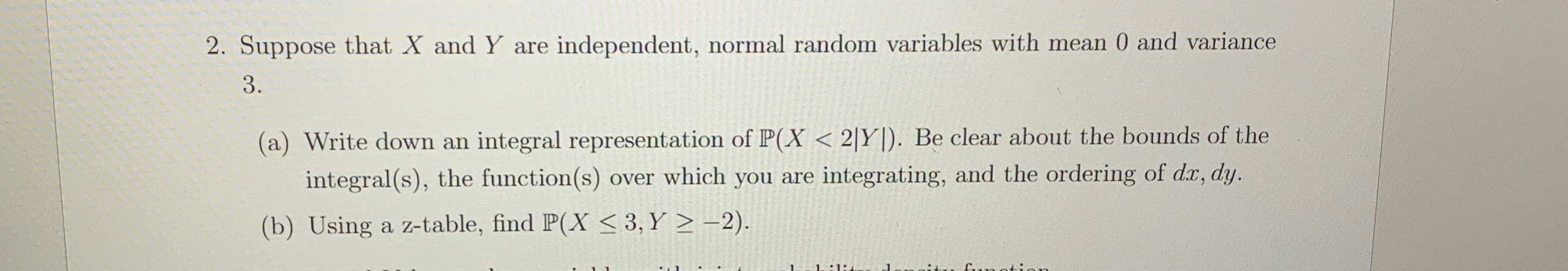 Solved Suppose that x ﻿and Y ﻿are independent, normal random | Chegg.com