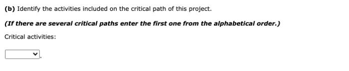 Solved Use the following project information: Optimistic | Chegg.com