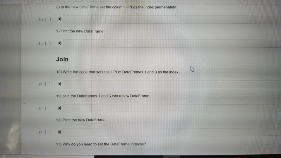 Solved Complete the notebook Joining and Merging Dataframes | Chegg.com