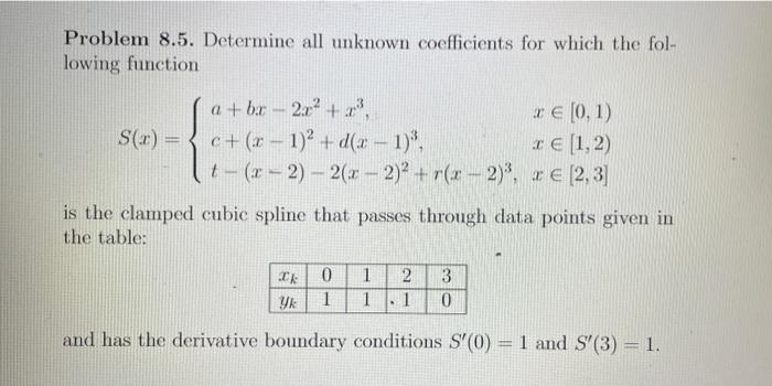 Solved Problem 8 5 Determine All Unknown Coefficients For