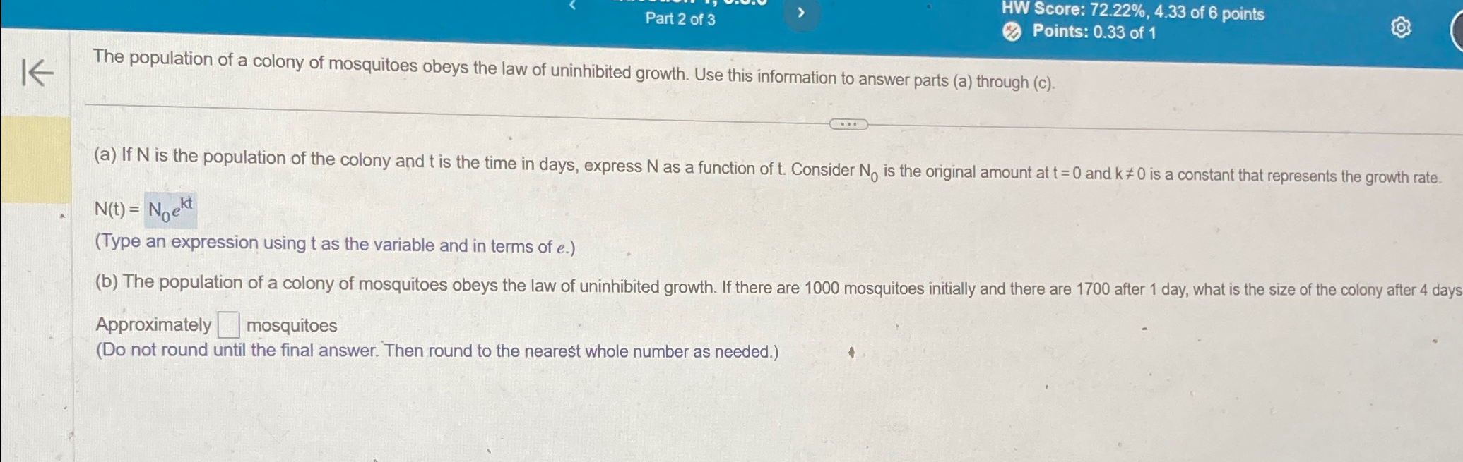 Solved Part 2 ﻿of 3HW Score: 72.22%,4.33 ﻿of 6 | Chegg.com