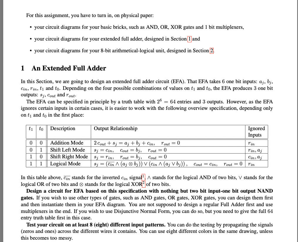 your circuit diagrams for your 8-bit | Chegg.com