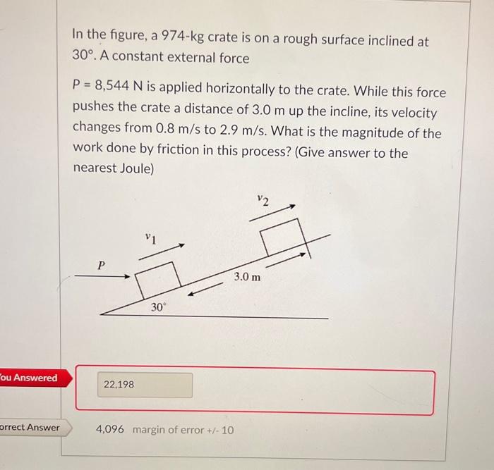 Solved In the figure, a 974-kg crate is on a rough surface | Chegg.com