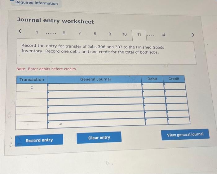 Solved Journal entry worksheet 1⋯⋯6 8 9 14 Record the entry | Chegg.com