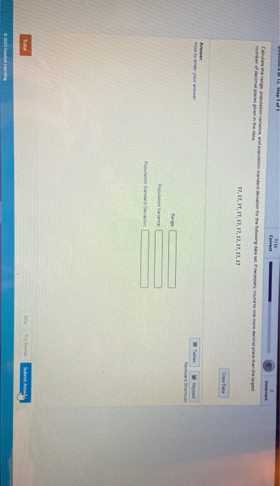 Solved 12 Step 1 of 1 7736 Correct Incorrect Calculate the | Chegg.com