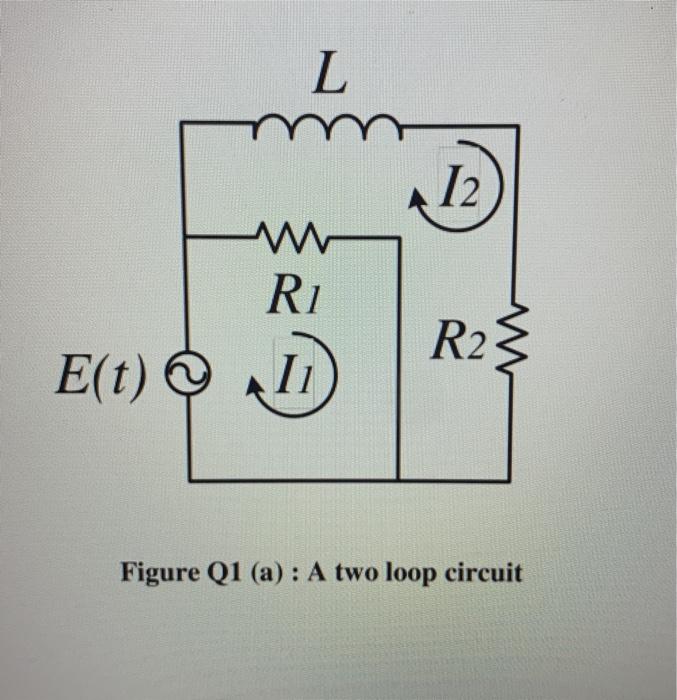 Solved (a) Given a two-loop circuit shown in Figure Q1(a) | Chegg.com