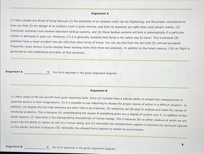 Solved Each extended argument within the following passages | Chegg.com