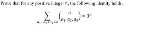 Solved Prove that for any positive integer n, the following | Chegg.com