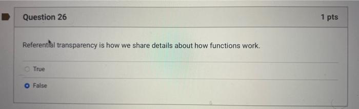 Solved Referential transparency is how we share details | Chegg.com