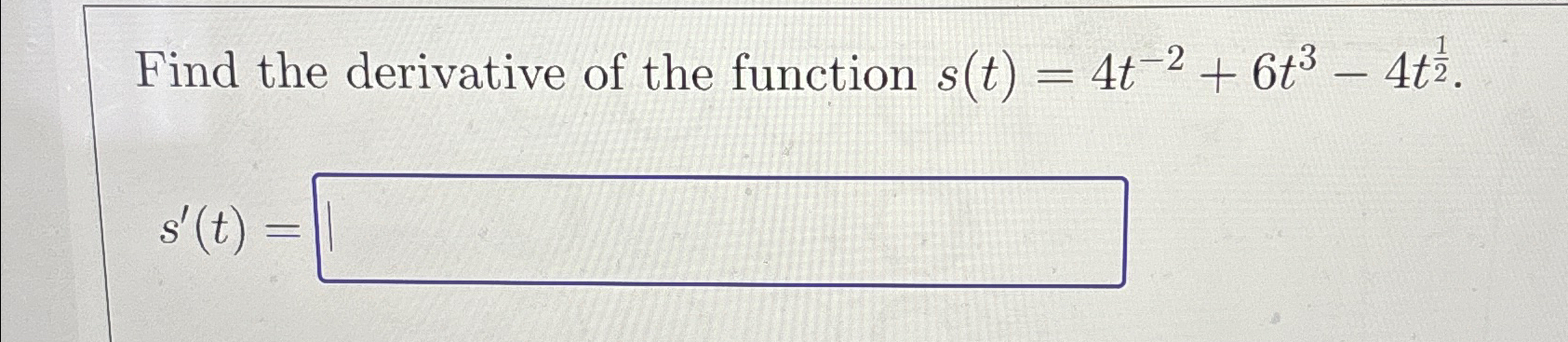 Solved Find the derivative of the function | Chegg.com
