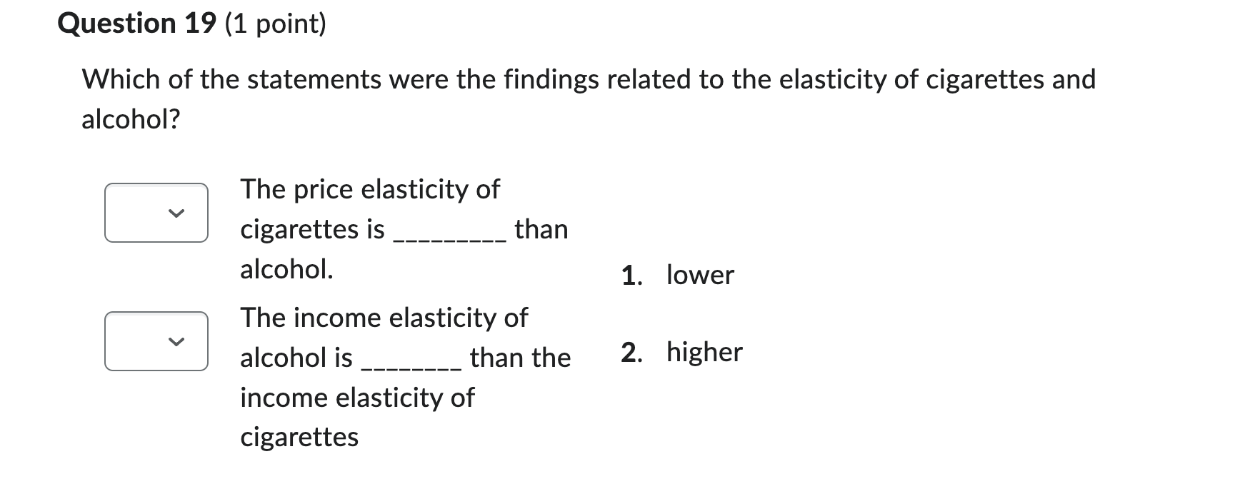 Solved Question 19 (1 ﻿point)Which of the statements were | Chegg.com