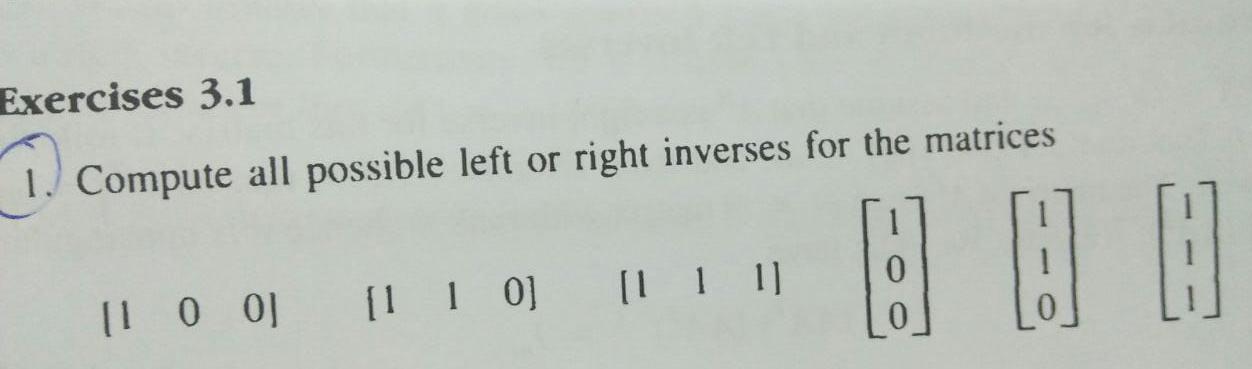 Solved Exercises 3.1 1. Compute all possible left or right | Chegg.com