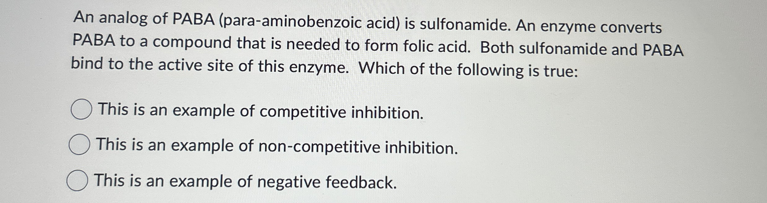 Solved An analog of PABA (para-aminobenzoic acid) ﻿is | Chegg.com