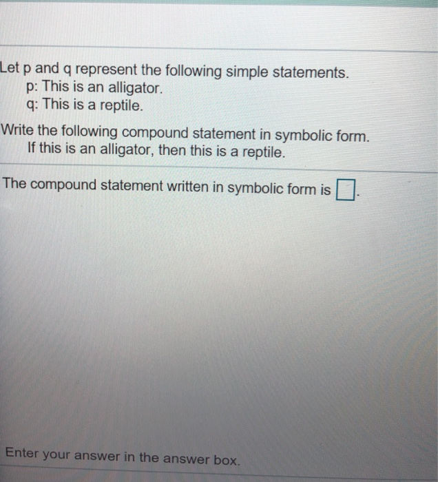 Solved Let p and q represent the following simple | Chegg.com