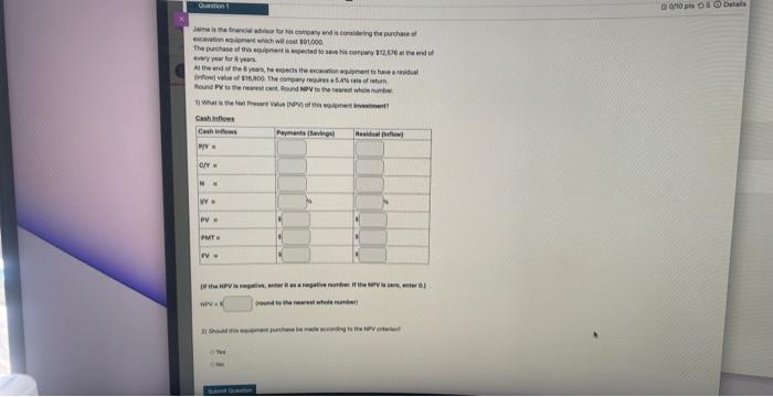 Solved Jaime is the financial advisor for his company and is | Chegg.com