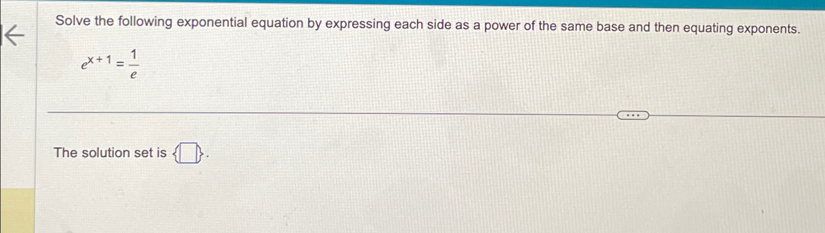Solved Solve the following exponential equation by | Chegg.com