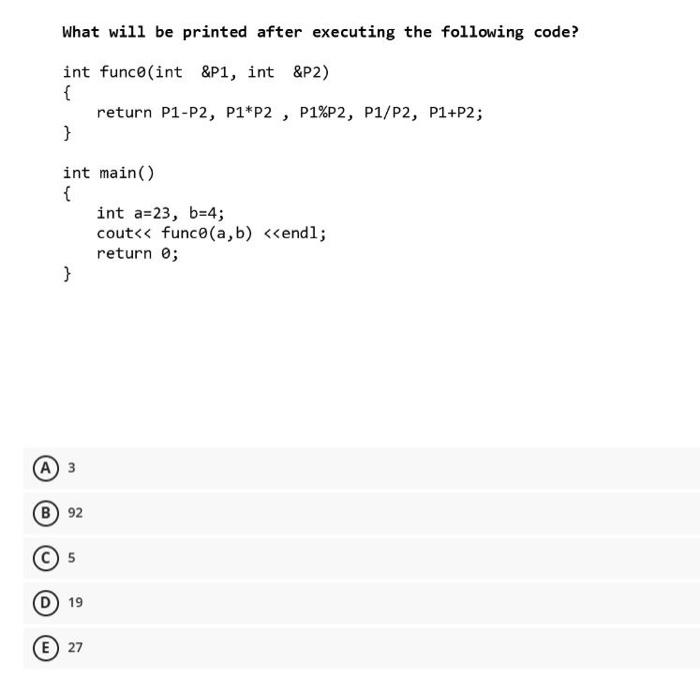Solved What Will Be Printed After Executing The Following 