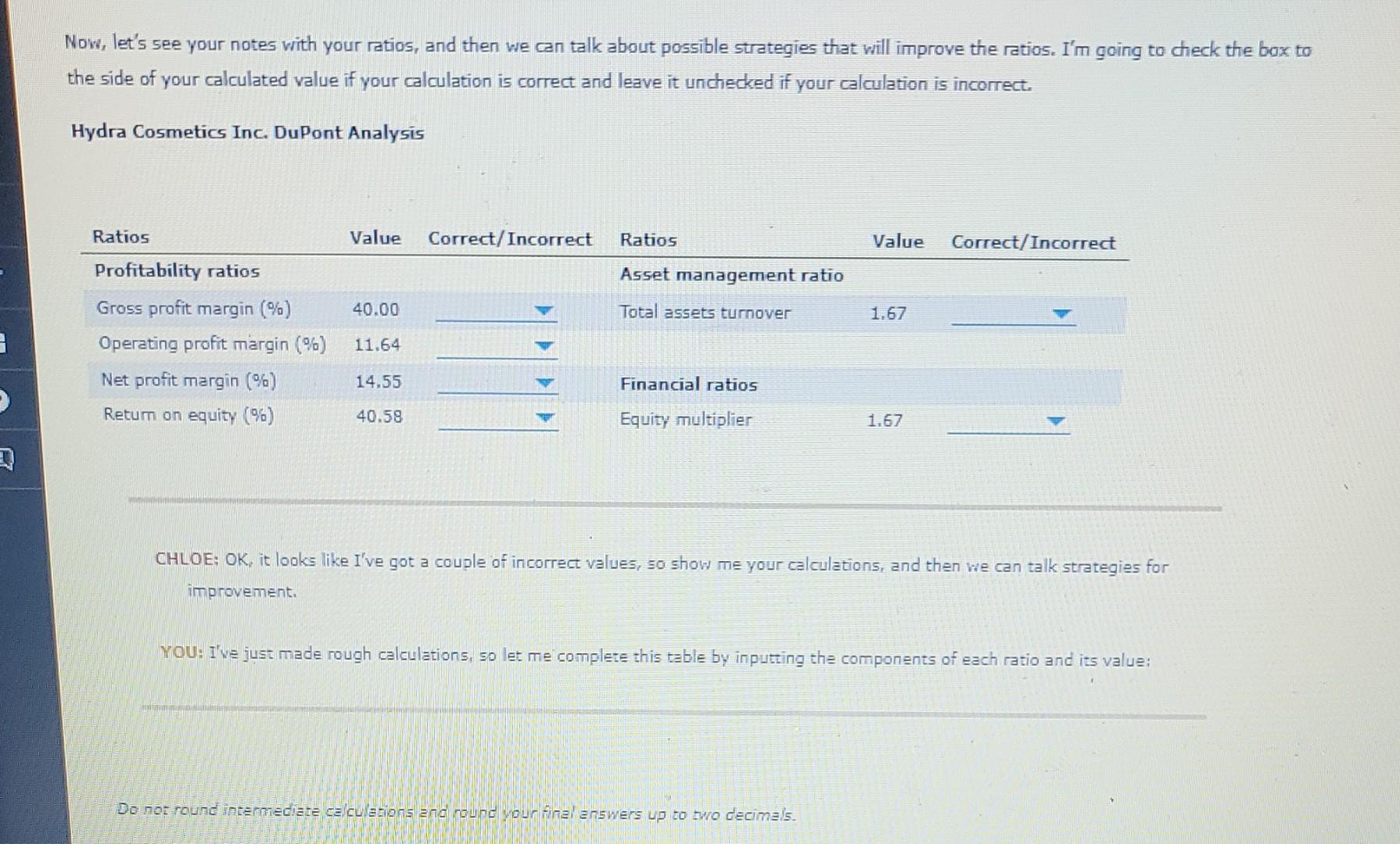 Solved If I remember correctly, the DuPont equation breaks | Chegg.com