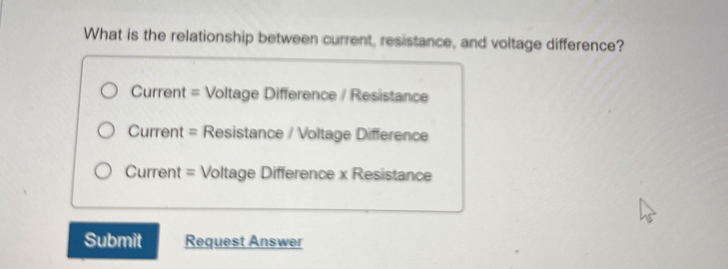 Solved What is the relationship between current, resistance, | Chegg.com