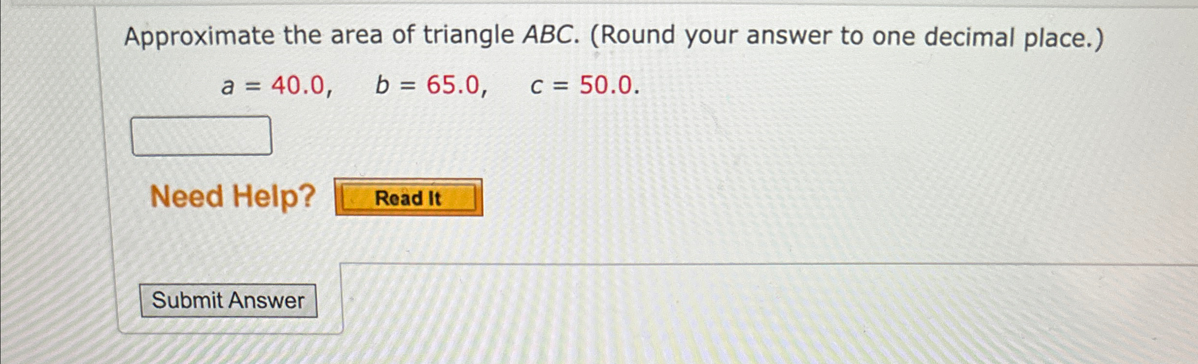 Solved Approximate the area of triangle ABC. (Round your | Chegg.com