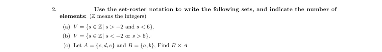 Solved Use the set-roster notation to write the following | Chegg.com
