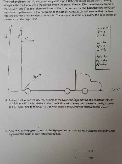Solved The truck problem: At t=0, a truck moving at 60 mph | Chegg.com