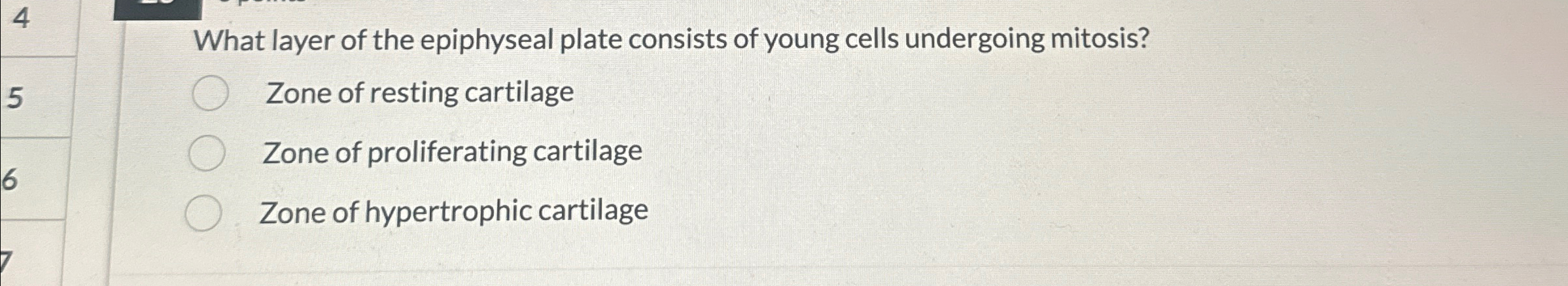 Solved What layer of the epiphyseal plate consists of young | Chegg.com