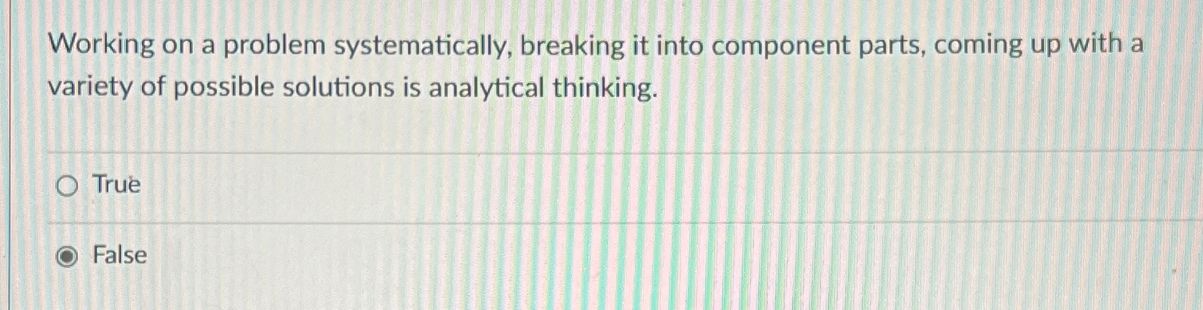 Solved Working on a problem systematically, breaking it into | Chegg.com