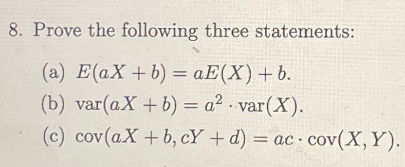 Solved Prove the following three | Chegg.com
