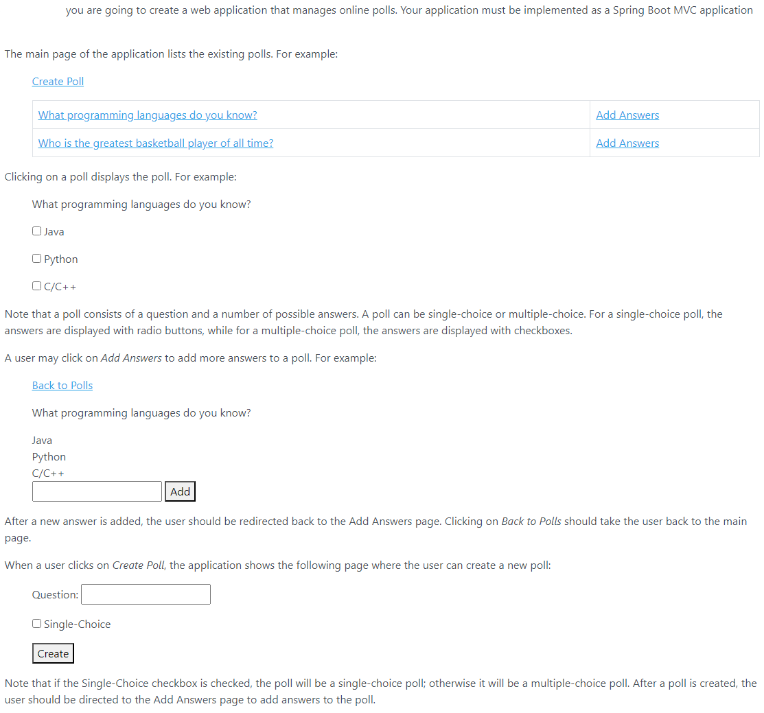 Solved Dependencies include: Apache Freemarker, Spring Boot | Chegg.com