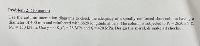 Solved Problem 2: (10 marks) Use the column interaction | Chegg.com