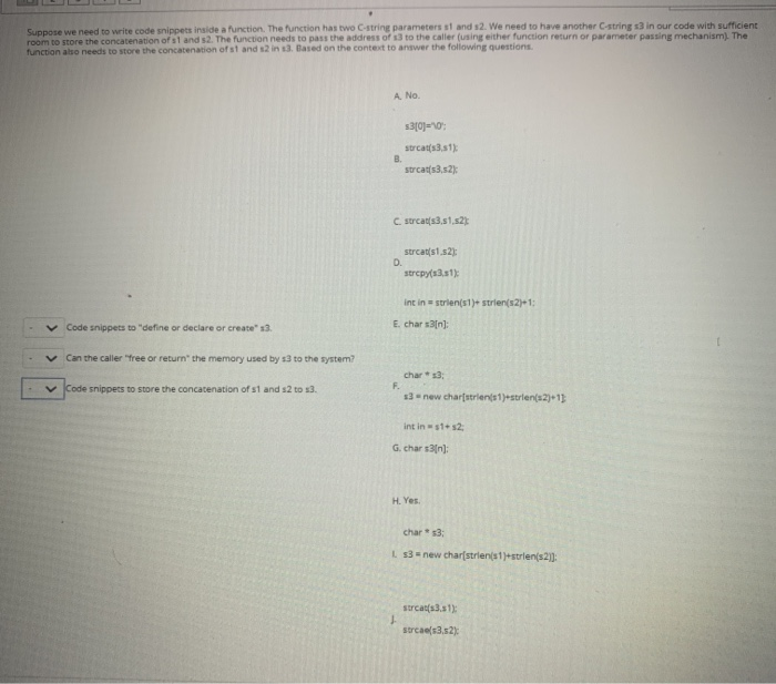 Solved Suppose we need to write code snippets inside a | Chegg.com