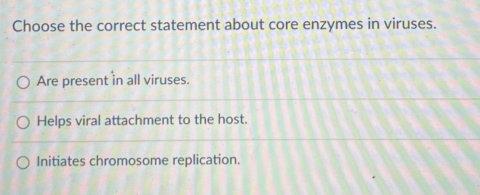 Solved Choose the correct statement about core enzymes in | Chegg.com