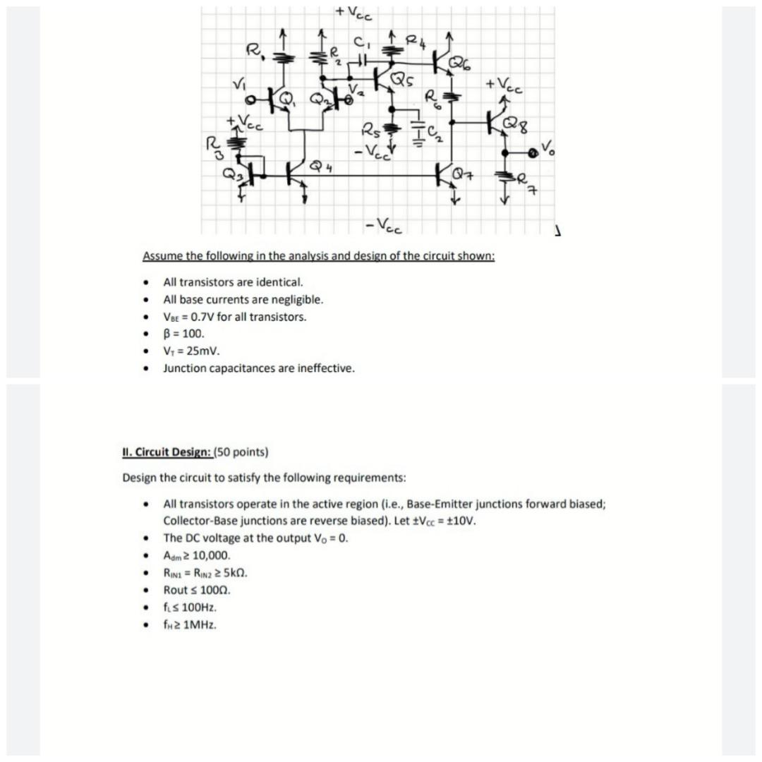 Solved Assume the following in the analysis and design of | Chegg.com
