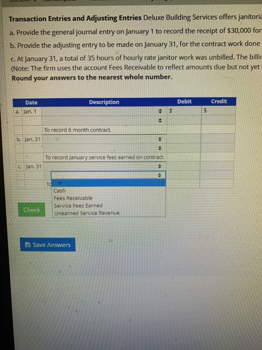 Solved Transaction Entries and Adjusting Entries Deluxe | Chegg.com