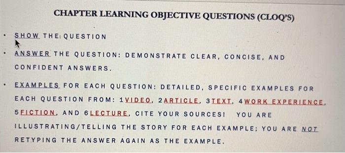 Learning Objectives Upon completing this chapter, you | Chegg.com