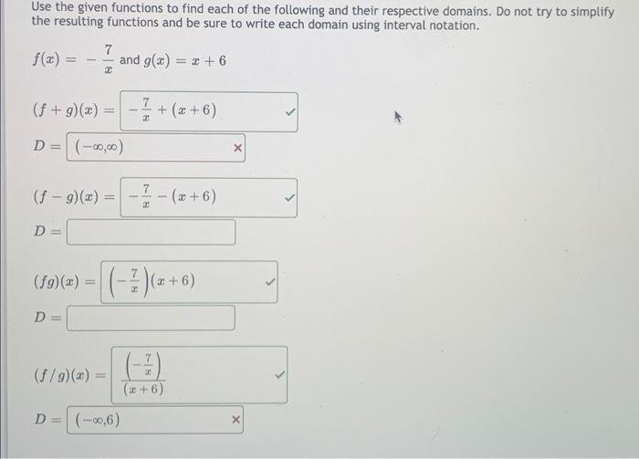Solved Use the given functions to find each of the following | Chegg.com