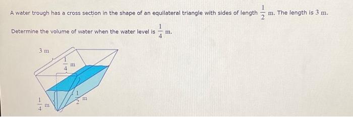 Solved A water trough has a cross section in the shape of an | Chegg.com
