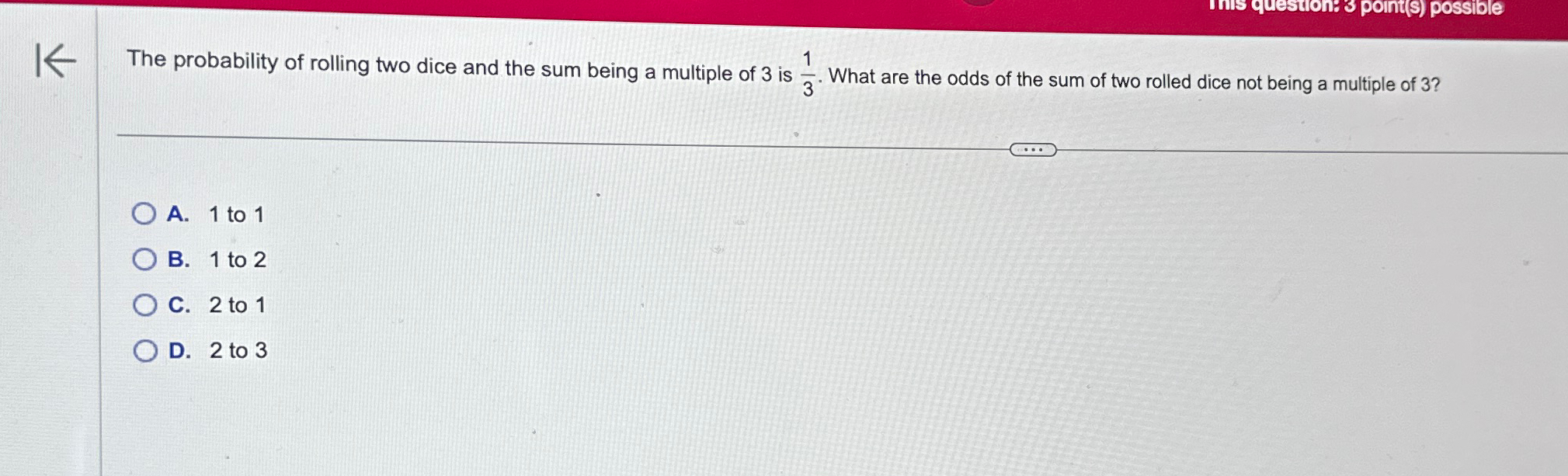 Solved The probability of rolling two dice and the sum being | Chegg.com