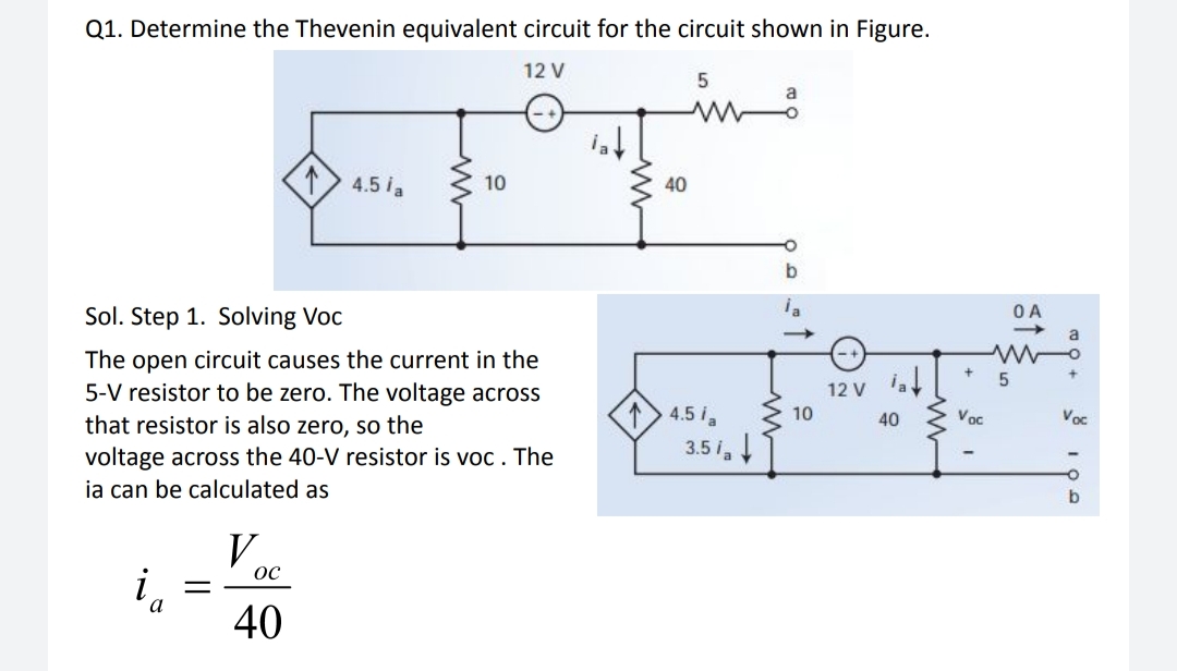 Solved Q1. ﻿Determine the Thevenin equivalent circuit for | Chegg.com