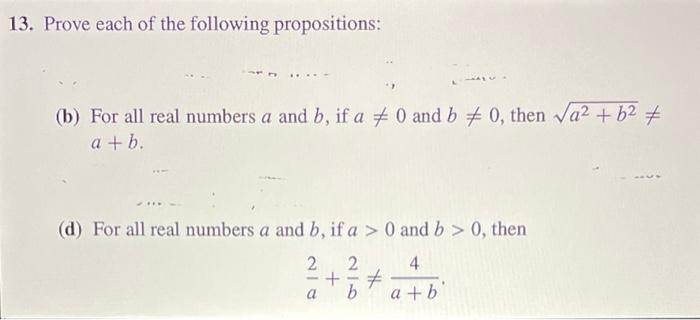 Solved 13. Prove each of the following propositions: (b) For | Chegg.com