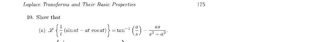 Solved Laplace Transforms and Their Basic Properties 10. | Chegg.com
