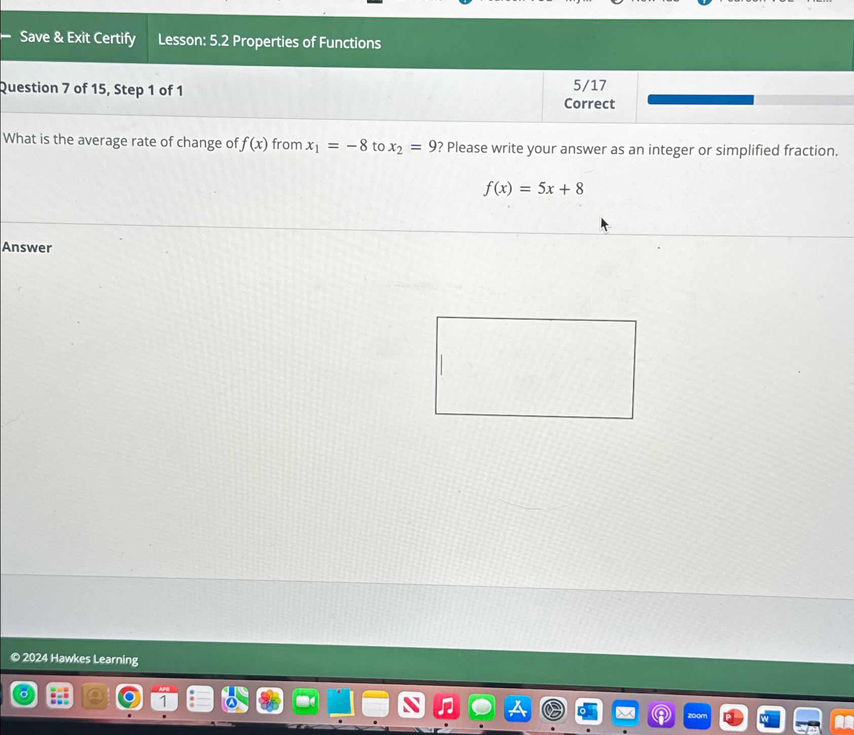 Solved Save & Exit CertifyLesson: 5.2 ﻿Properties of | Chegg.com