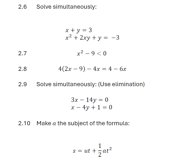 Solved 2.6 ﻿Solve | Chegg.com