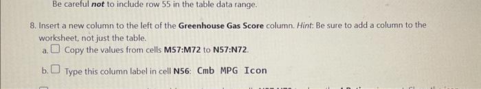 Solved Be careful not to include row 55 in the table data | Chegg.com